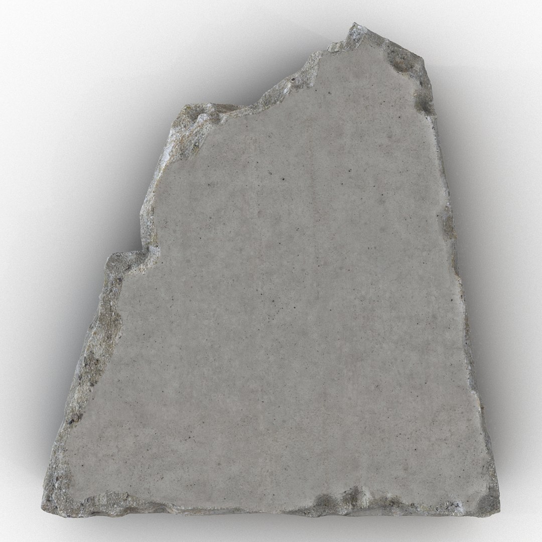 3d Concrete Chunk 8 Materials Model