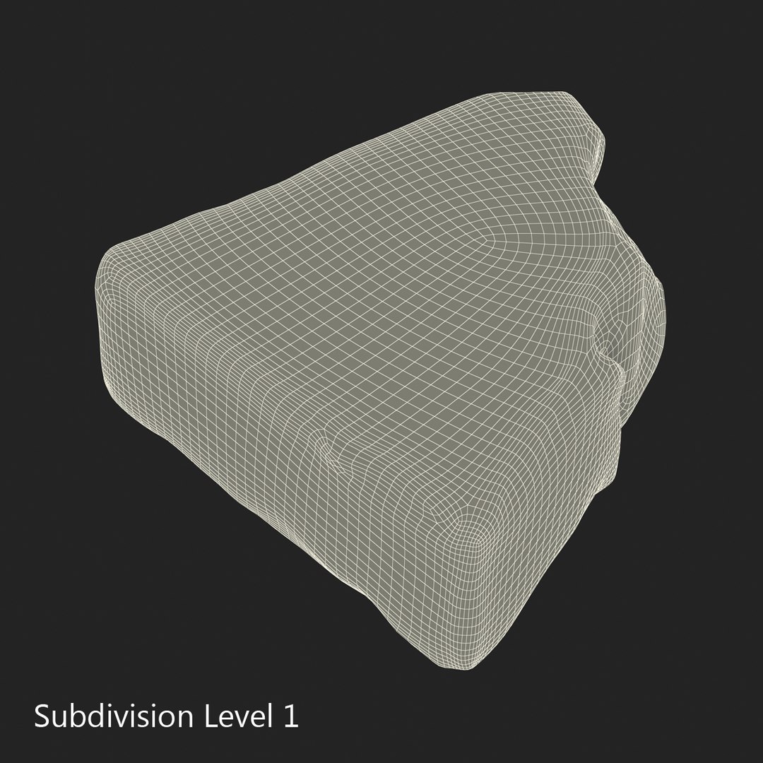 3d concrete chunk 8 materials model