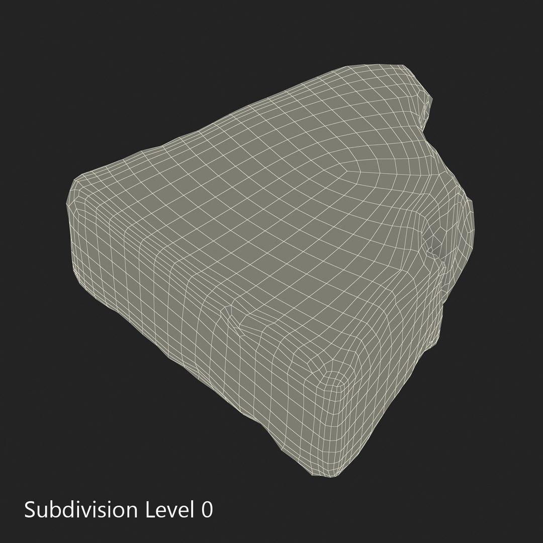 3d Concrete Chunk 8 Materials Model