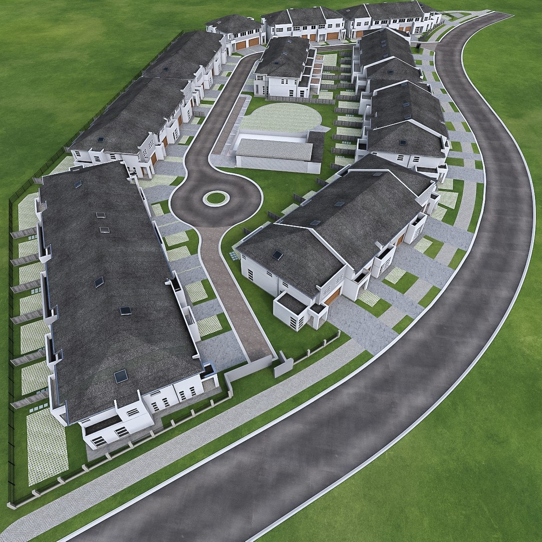 3D Neighborhood Houses Collection - 4 Pack Model - TurboSquid 1751351