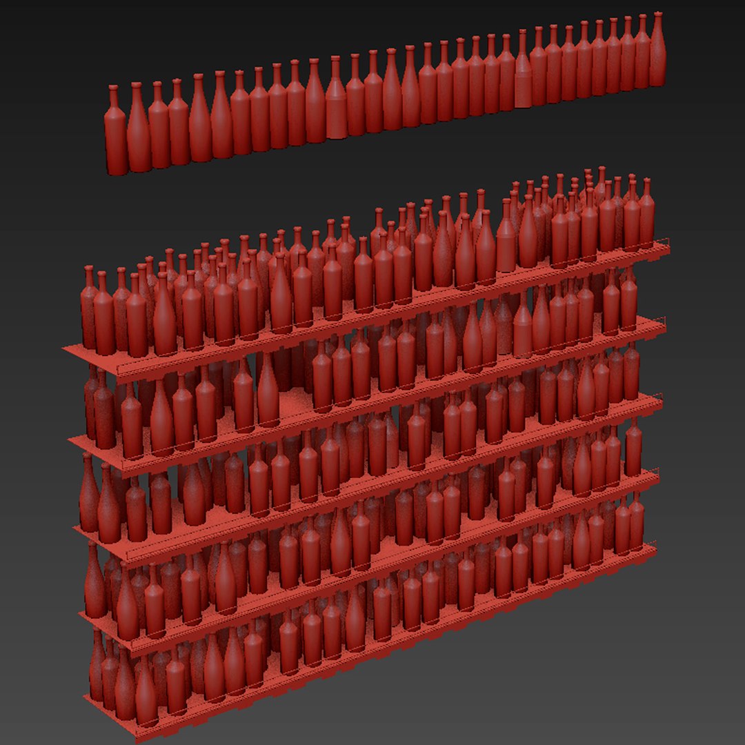 3D Showcase 008 Alcohol Bottle Wine - TurboSquid 1457720
