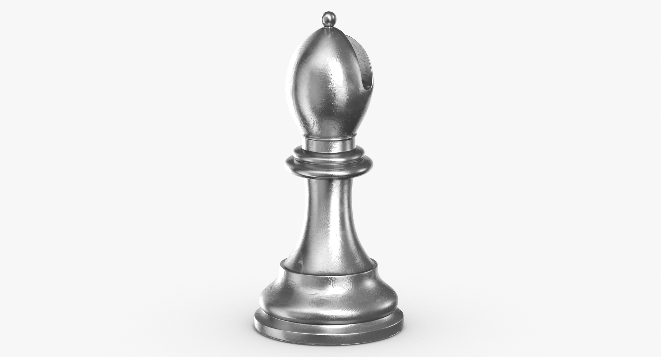 modelo 3d Pieza de ajedrez 02 Bishop Silver - TurboSquid 1599014