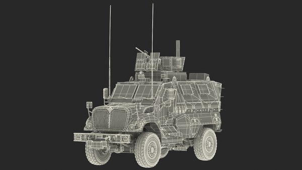 3D модель Полицейская машина MRAP International MaxxPro Rigged ...
