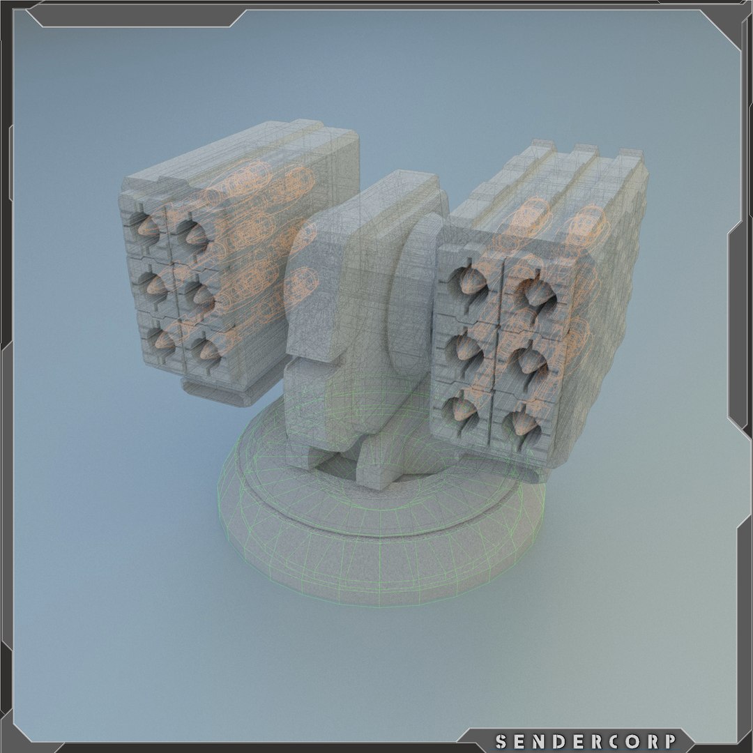 3d Scifi Turret