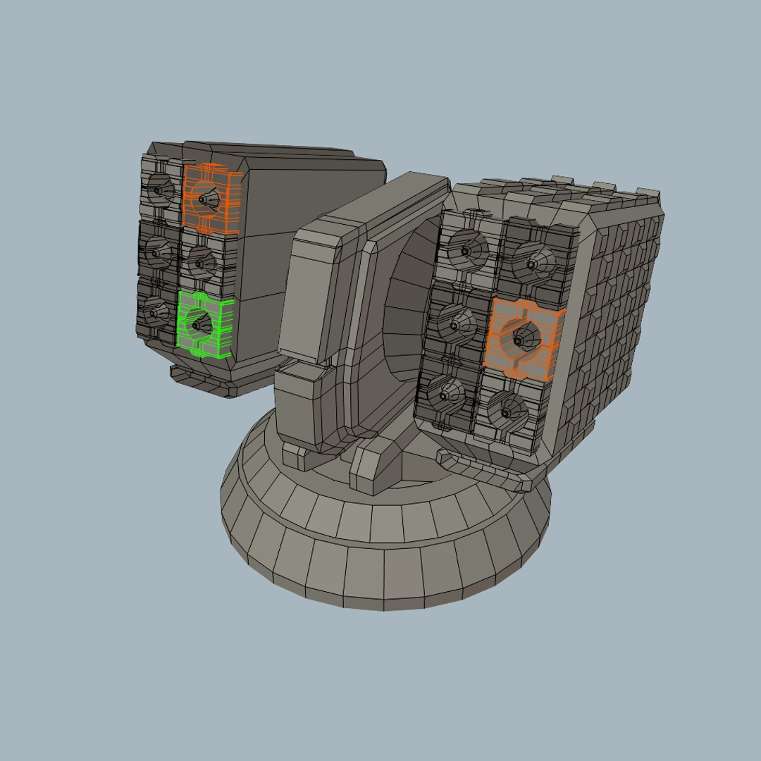 3d Scifi Turret