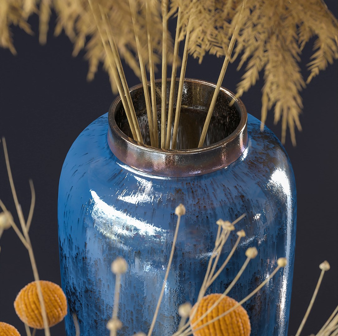 3D Dry Plant Decor Set Model - TurboSquid 1461184