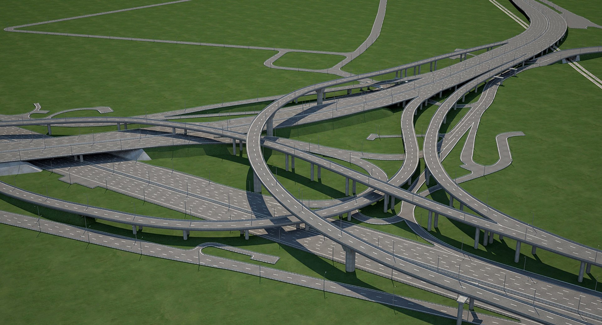 Highway Road Junction 3D Model | 1144372 | TurboSquid