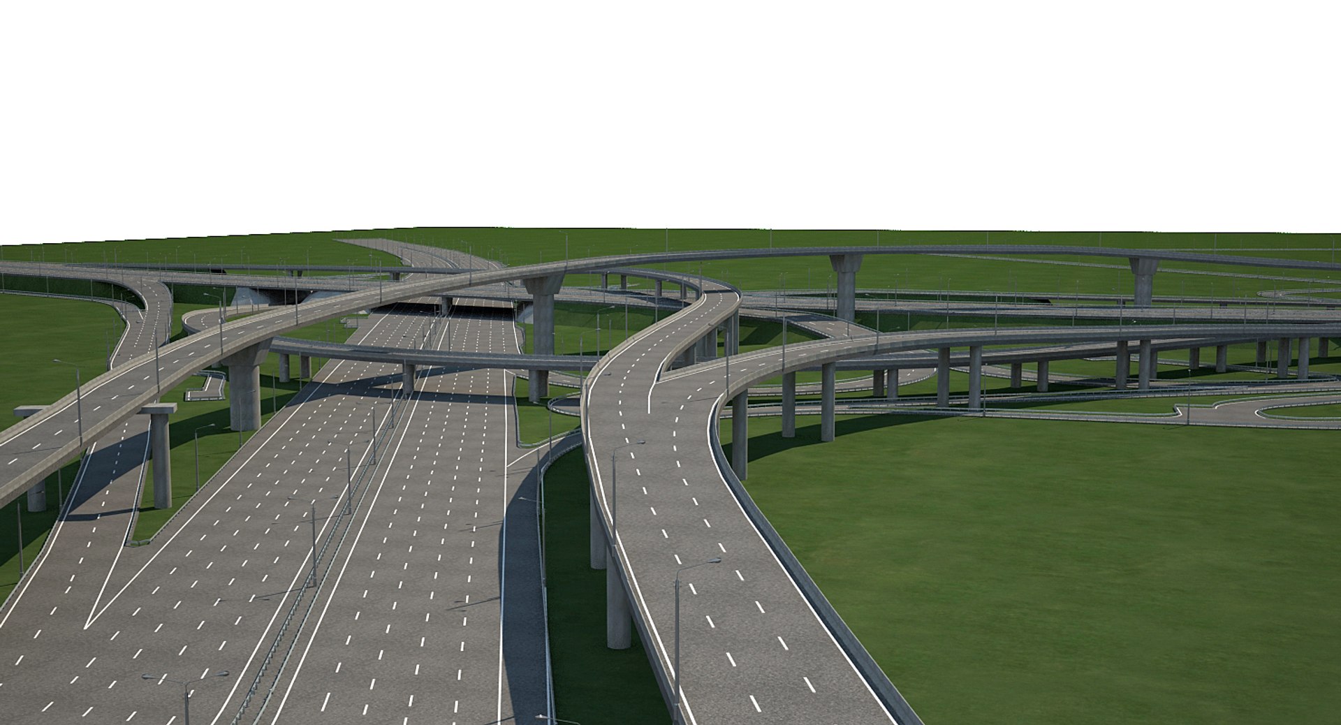 Highway Road Junction 3D Model | 1144372 | TurboSquid