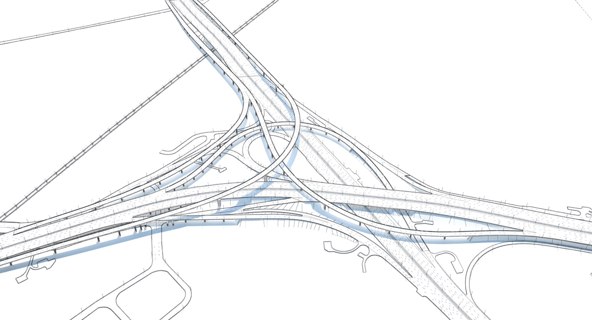 Highway Road Junction 3D Model | 1144372 | TurboSquid