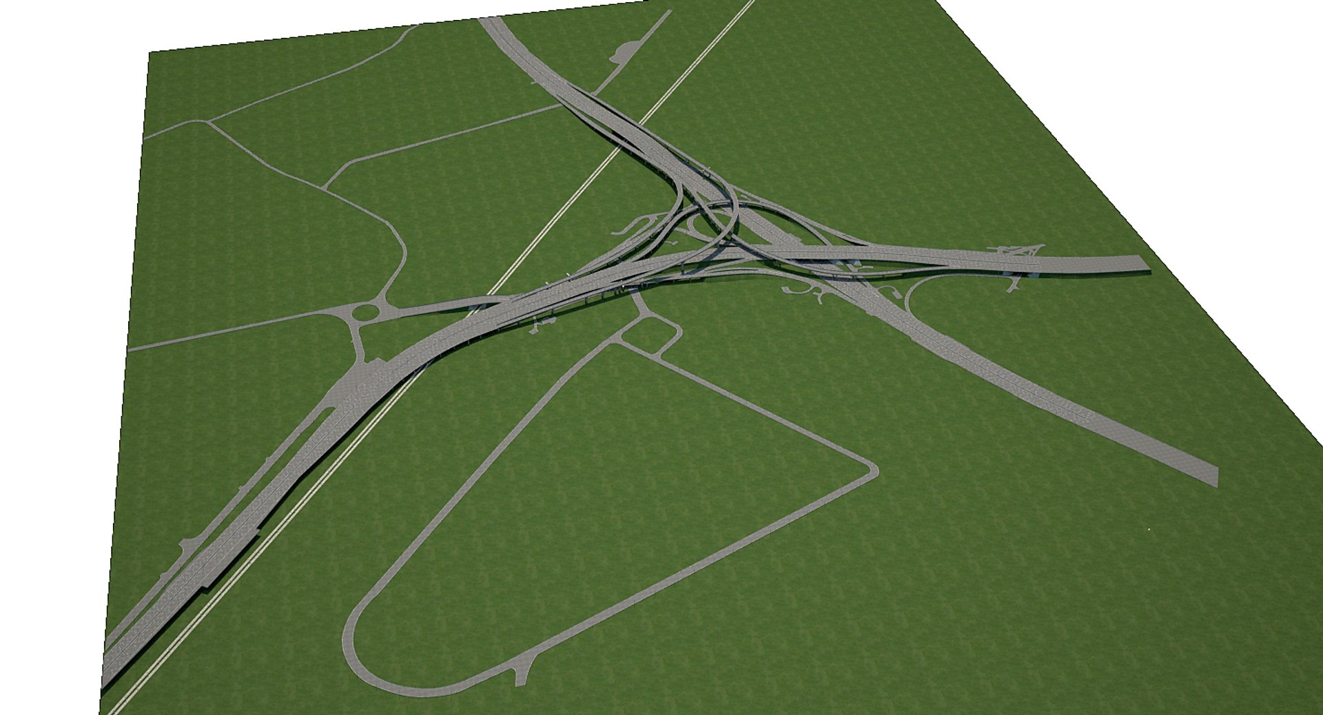 Highway Road Junction 3D Model | 1144372 | TurboSquid
