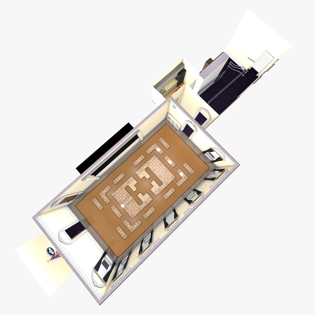 White house room 350 barber 3D model - TurboSquid 2107473