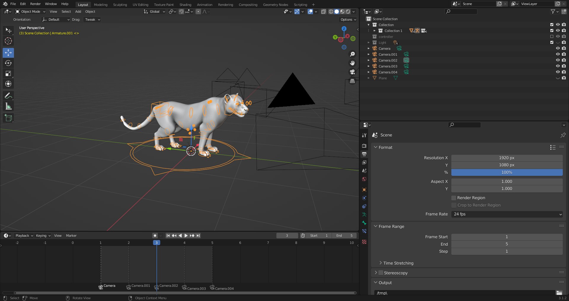 3D Model Black Panther Rigged And Animation V02 In Blender Unity ...