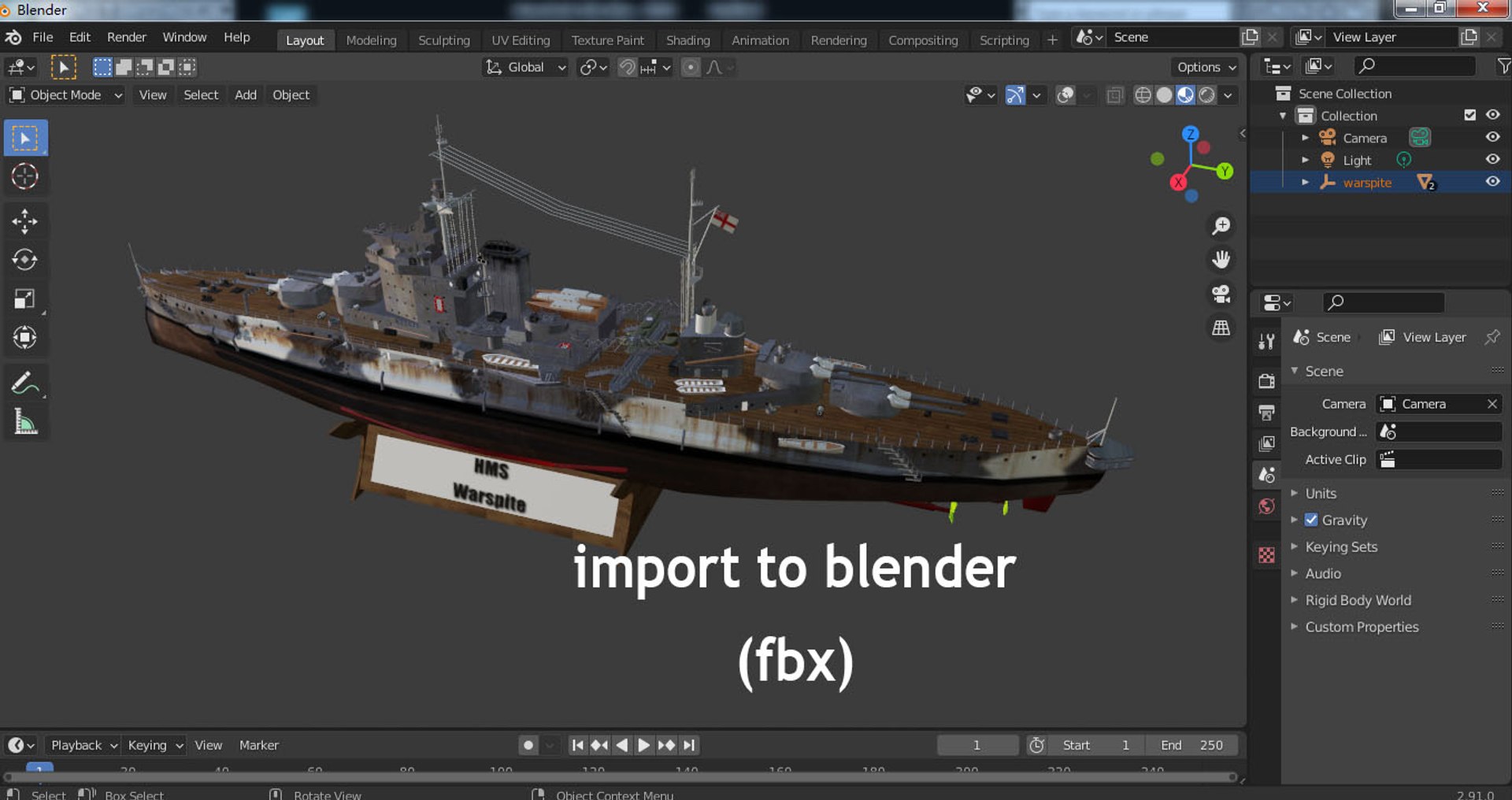 Warspite Battleship Model - TurboSquid 1574386