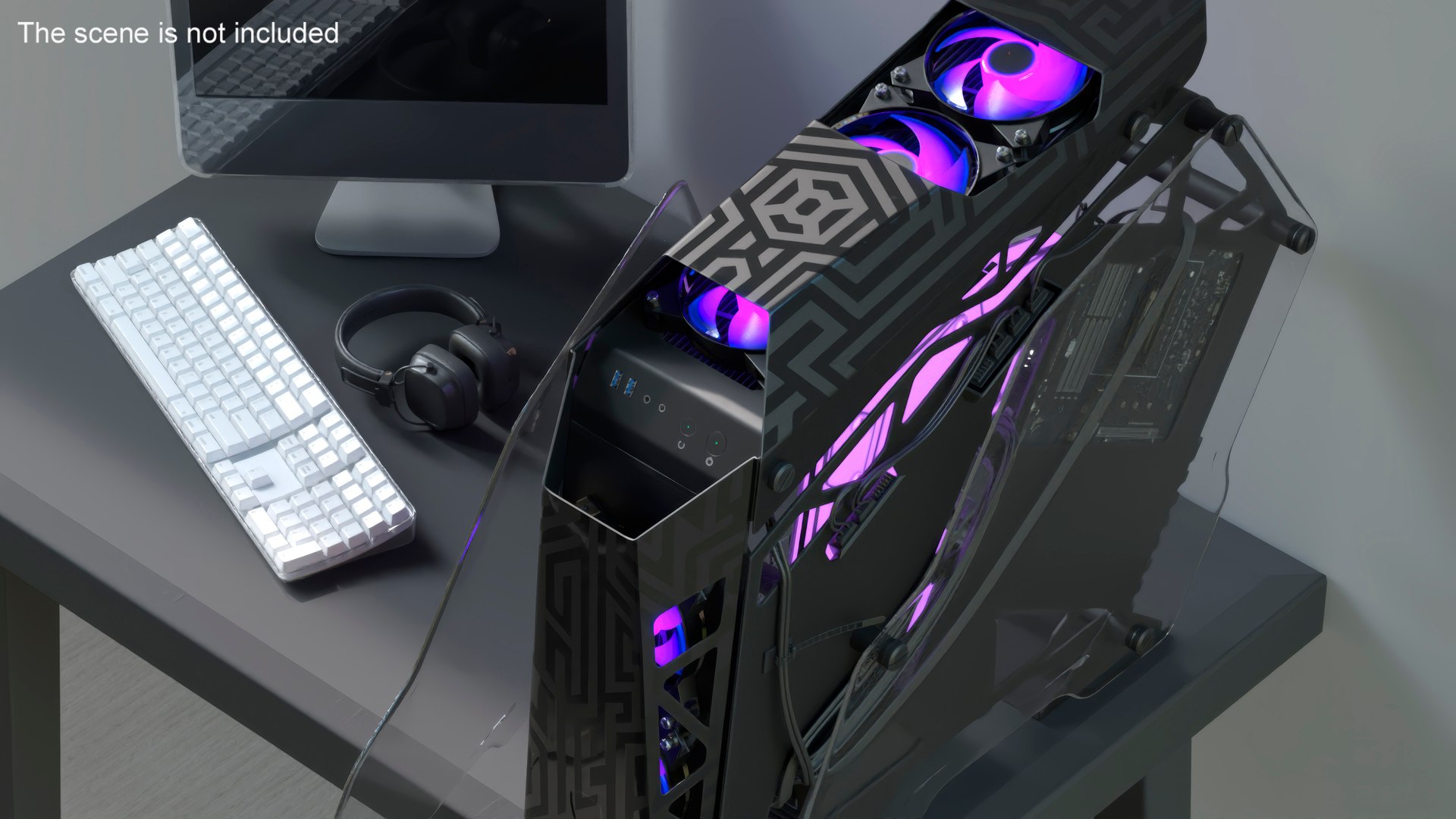 3D Gaming PC On State Open Model - TurboSquid 2270248