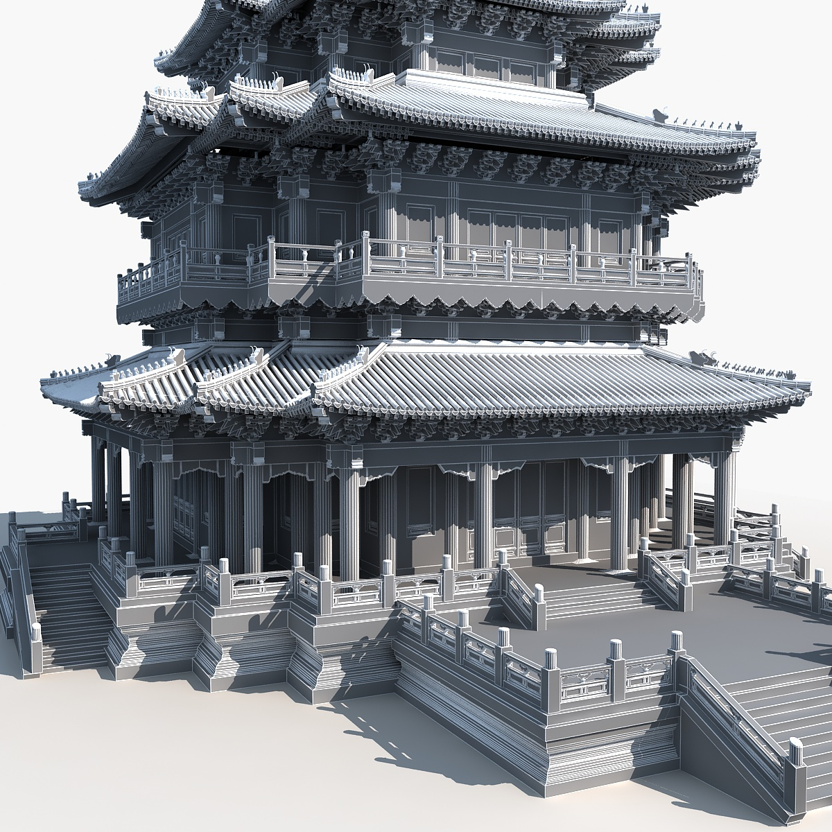 Chinese Ancient Architecture 3 3D model - TurboSquid 1855657