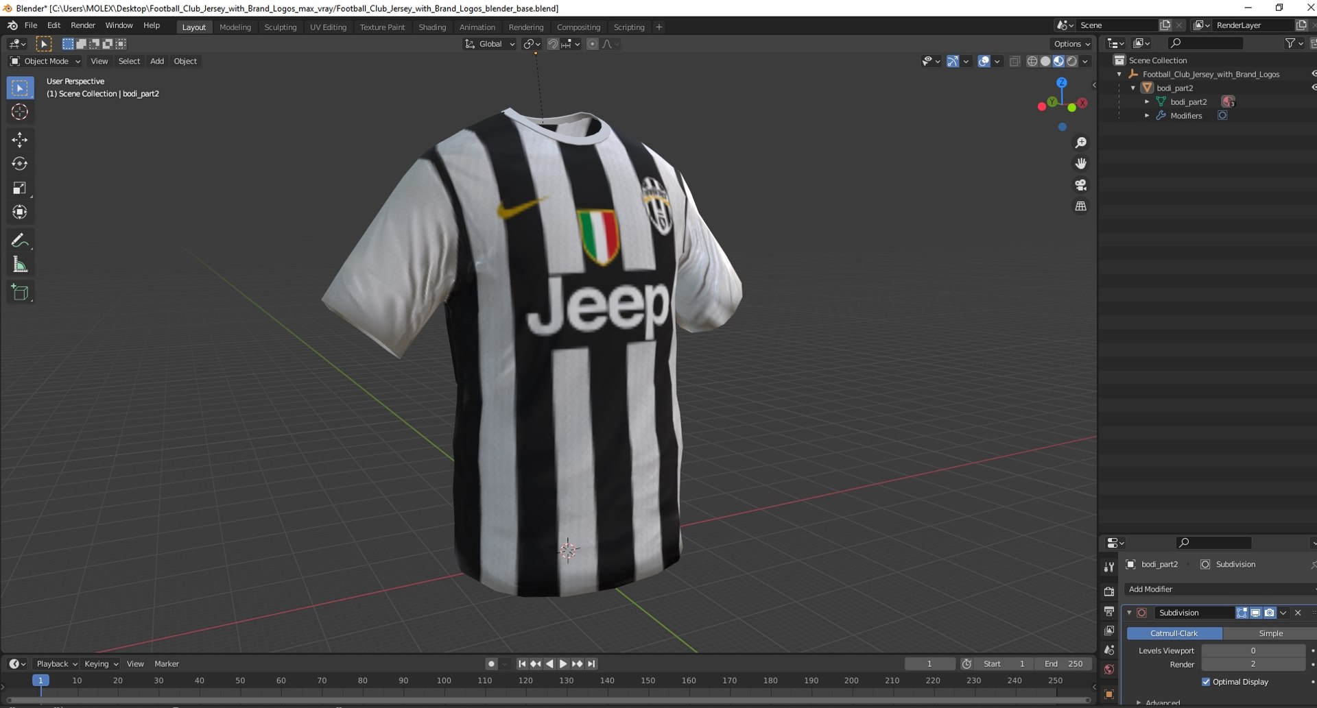 Football Club Jersey With Brand Logos 3D Model - TurboSquid 2201911