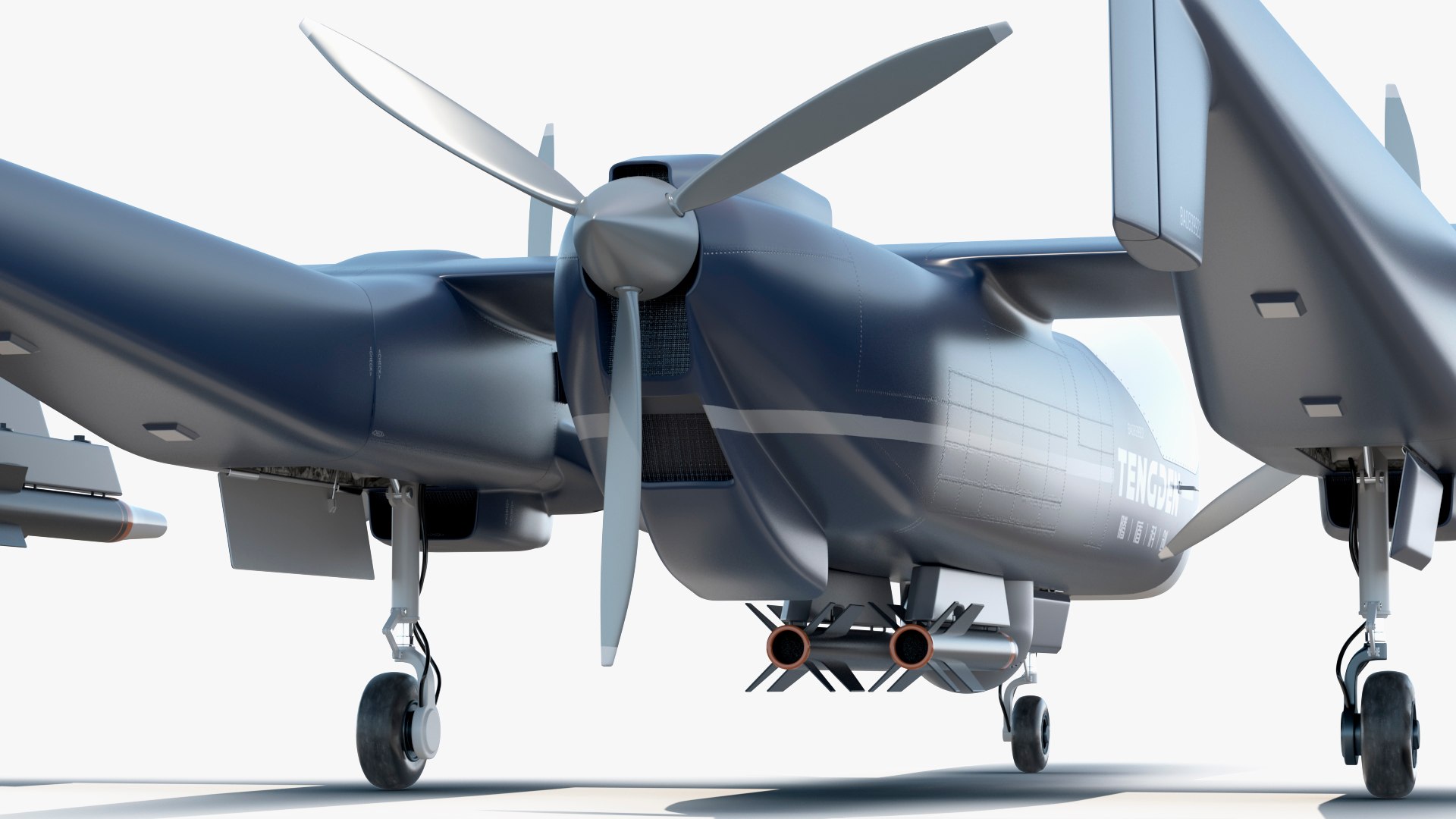 3D Tengden TB-001 Carrying Blue Arrow LJ-7 Missiles Rigged model ...