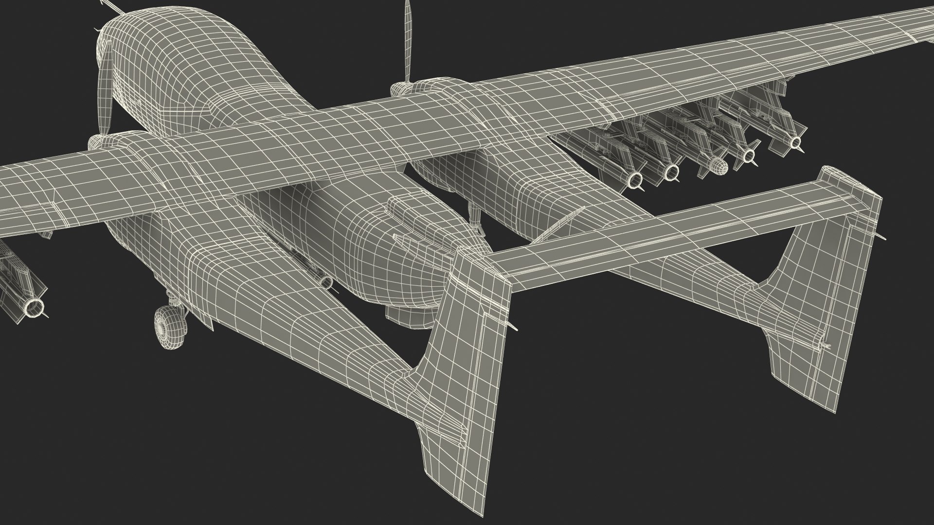 3D Tengden TB-001 Carrying Blue Arrow LJ-7 Missiles Rigged model - TurboSquid 2051721