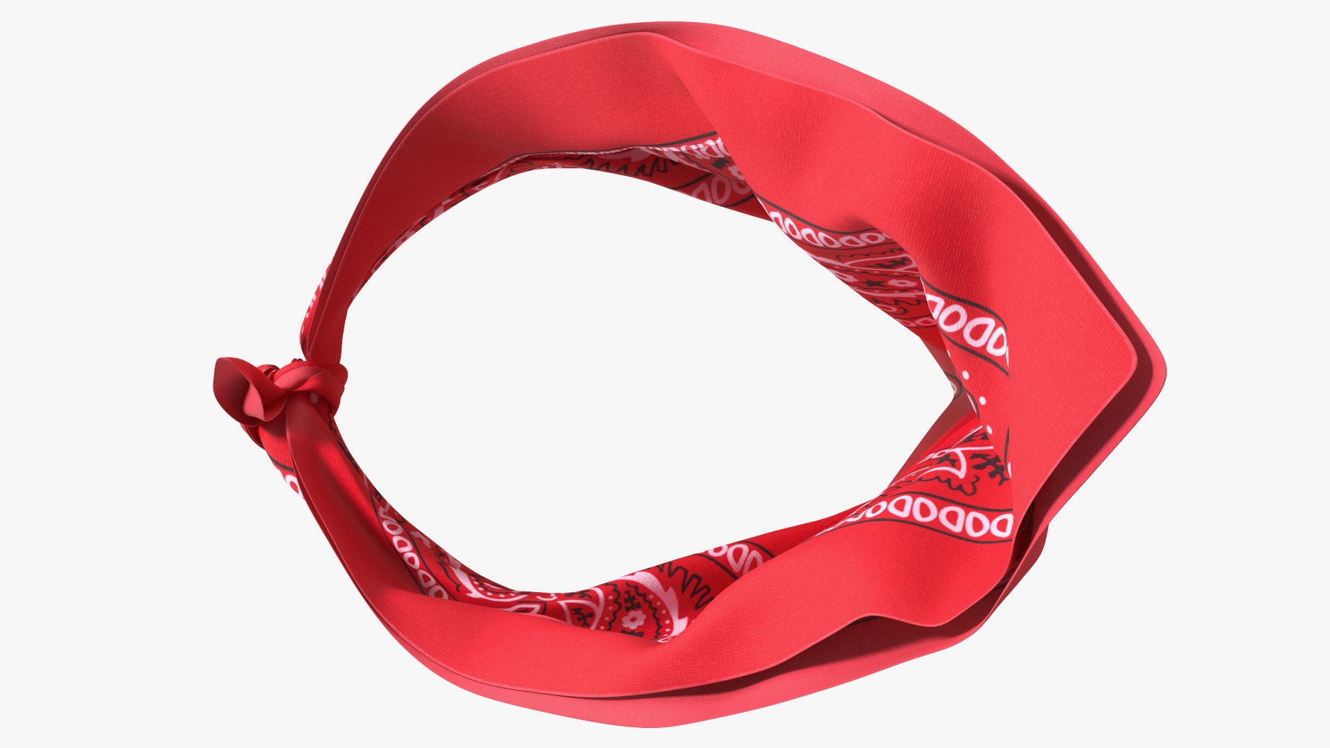 3D model Bandana Paisley Pattern Red - TurboSquid 1862031