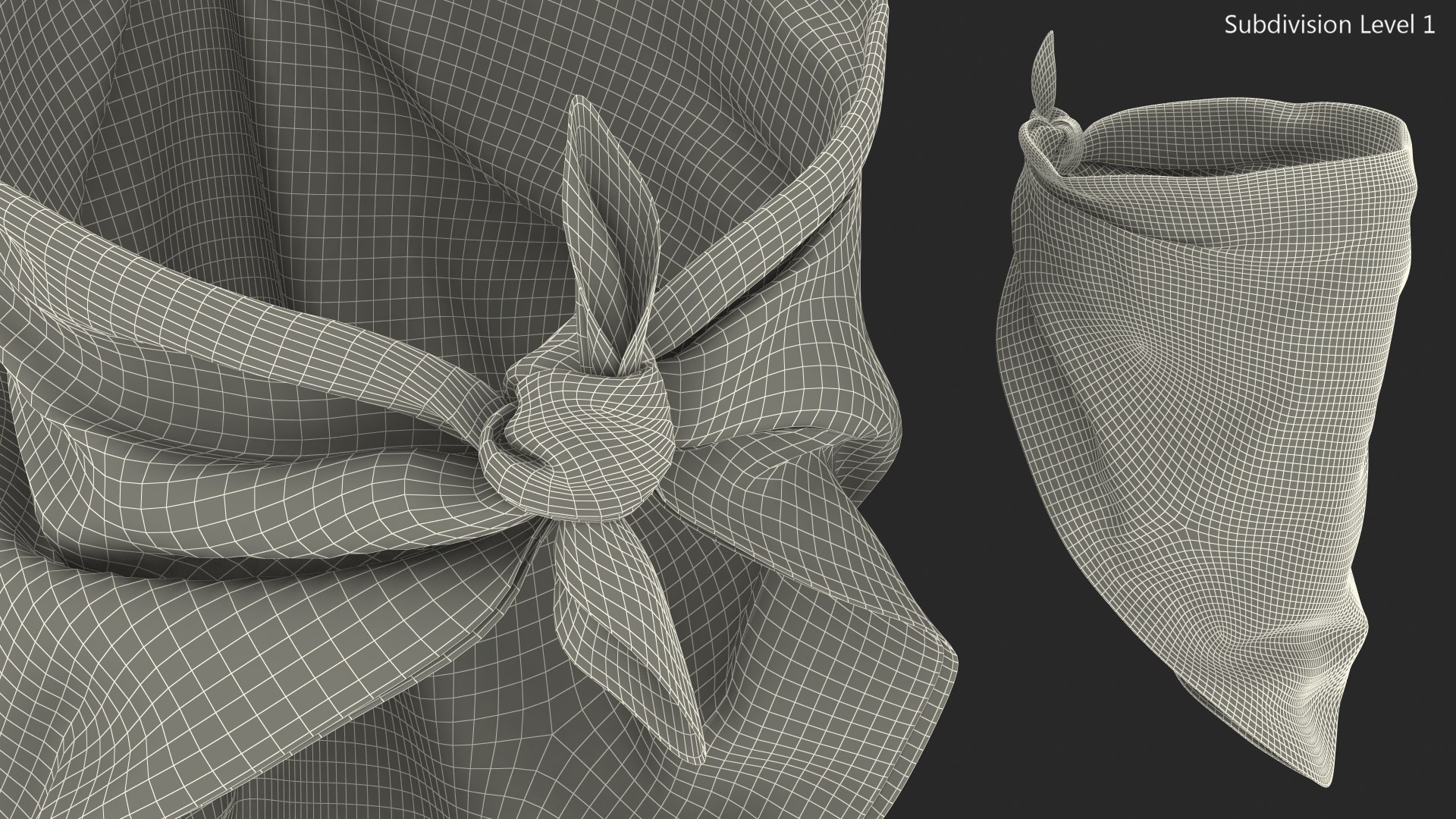 3D model Bandana Paisley Pattern Red - TurboSquid 1862031