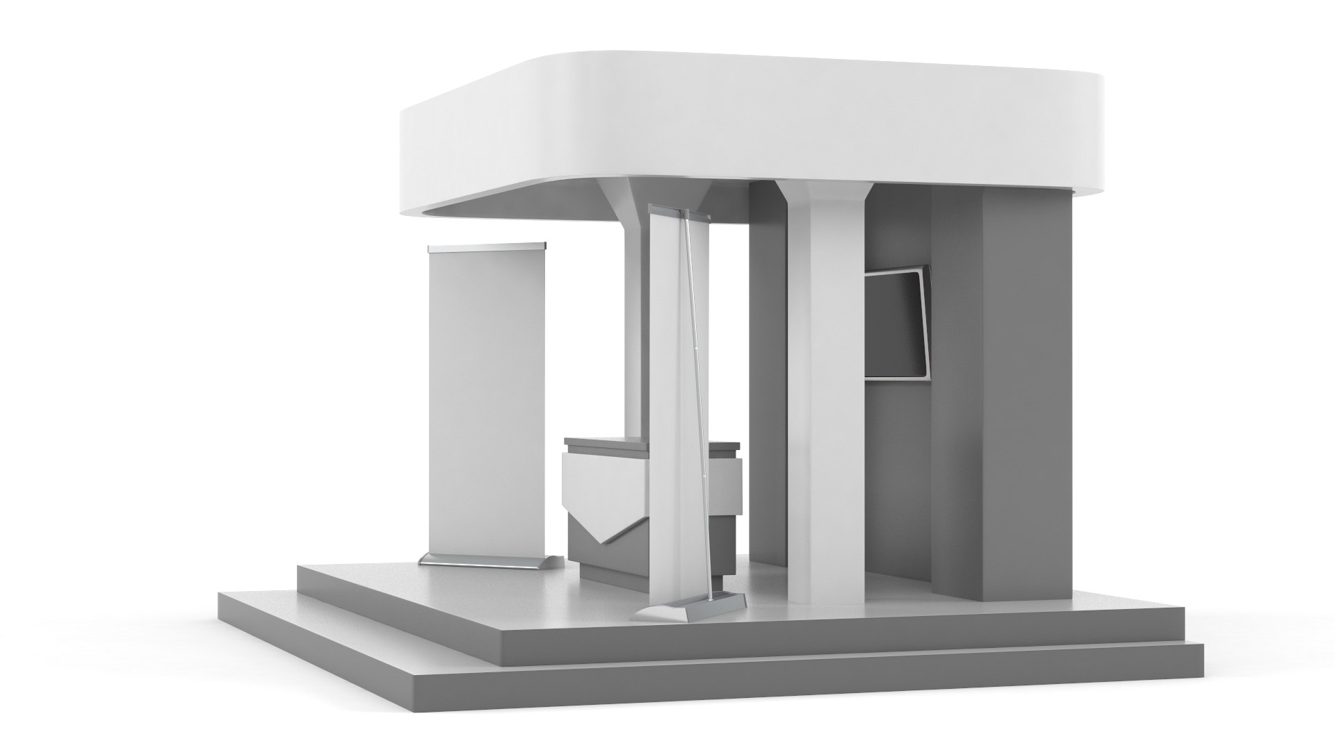 Exhibition Booth 3D Model - TurboSquid 2328833
