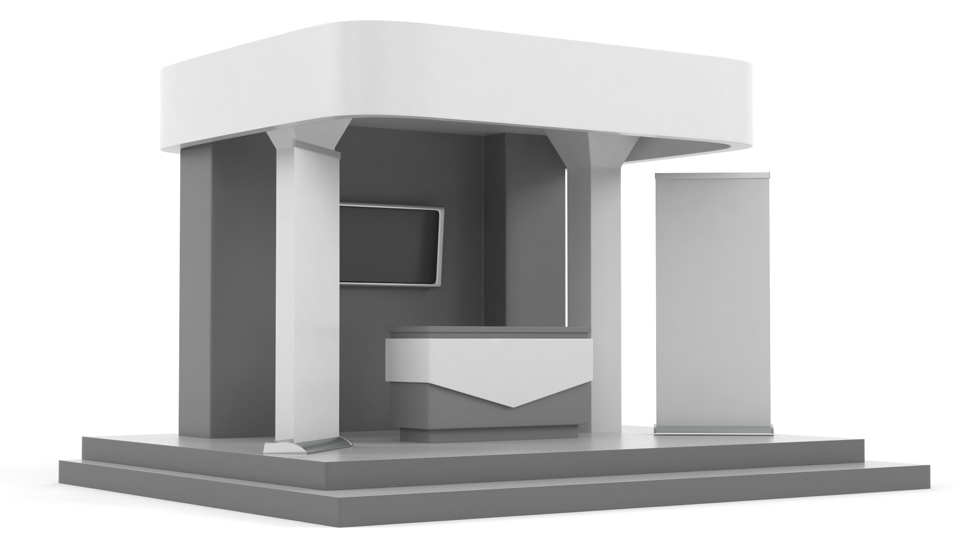 Exhibition Booth 3D Model - TurboSquid 2328833