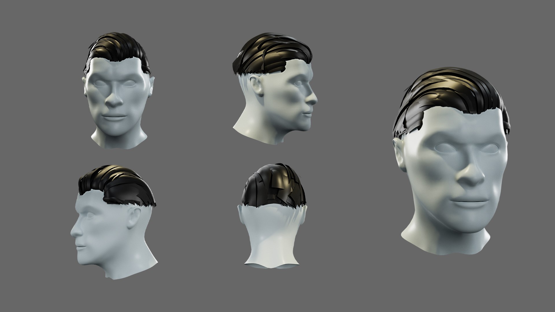 3D 3D Hairstyle For Men - TurboSquid 2351029