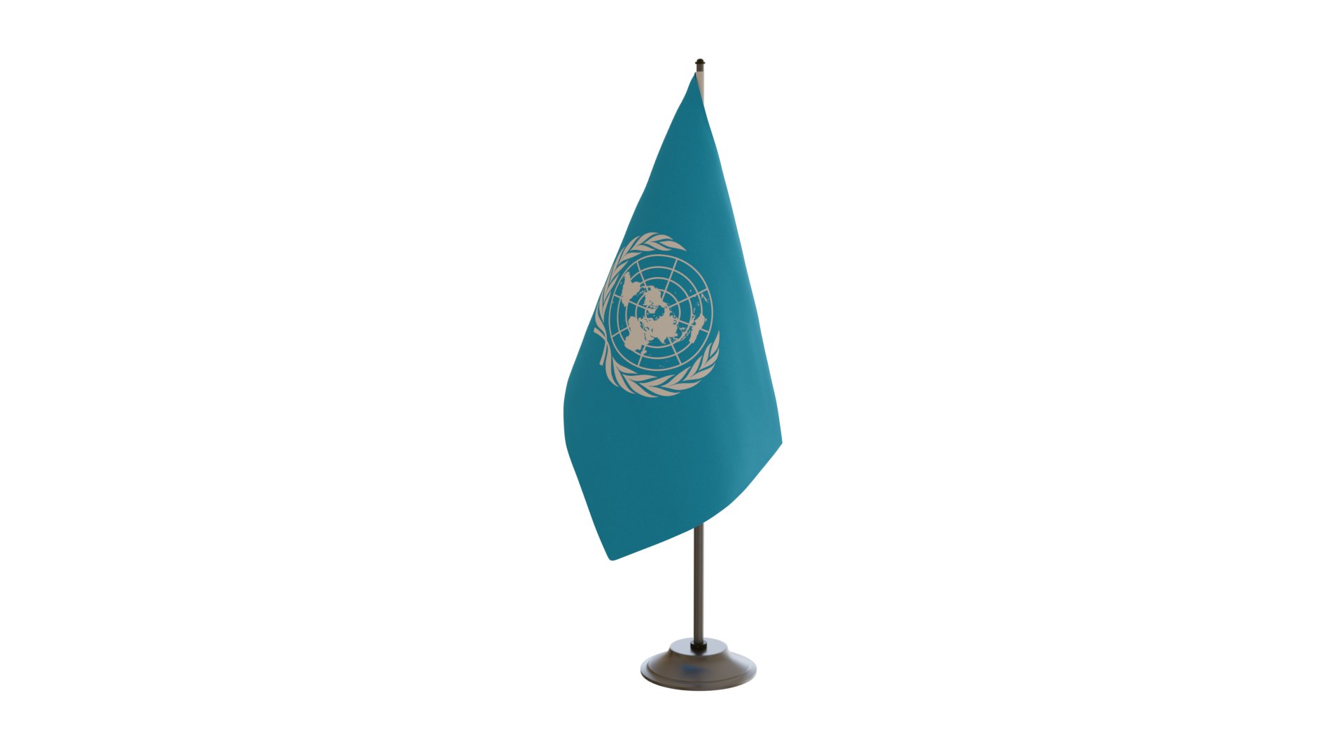3D Table Flag UN Model - TurboSquid 1977159