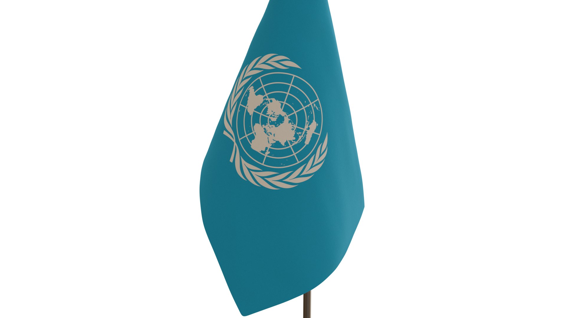 3D Table Flag UN Model - TurboSquid 1977159