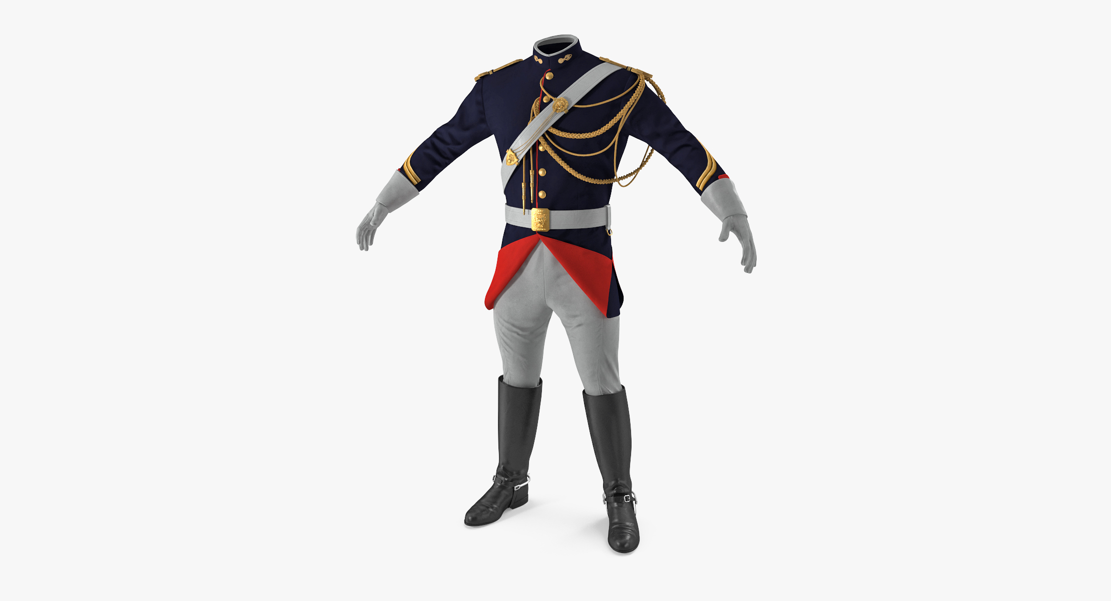 modelo 3d Uniforme de oficiales de coracero francés - TurboSquid 1190152