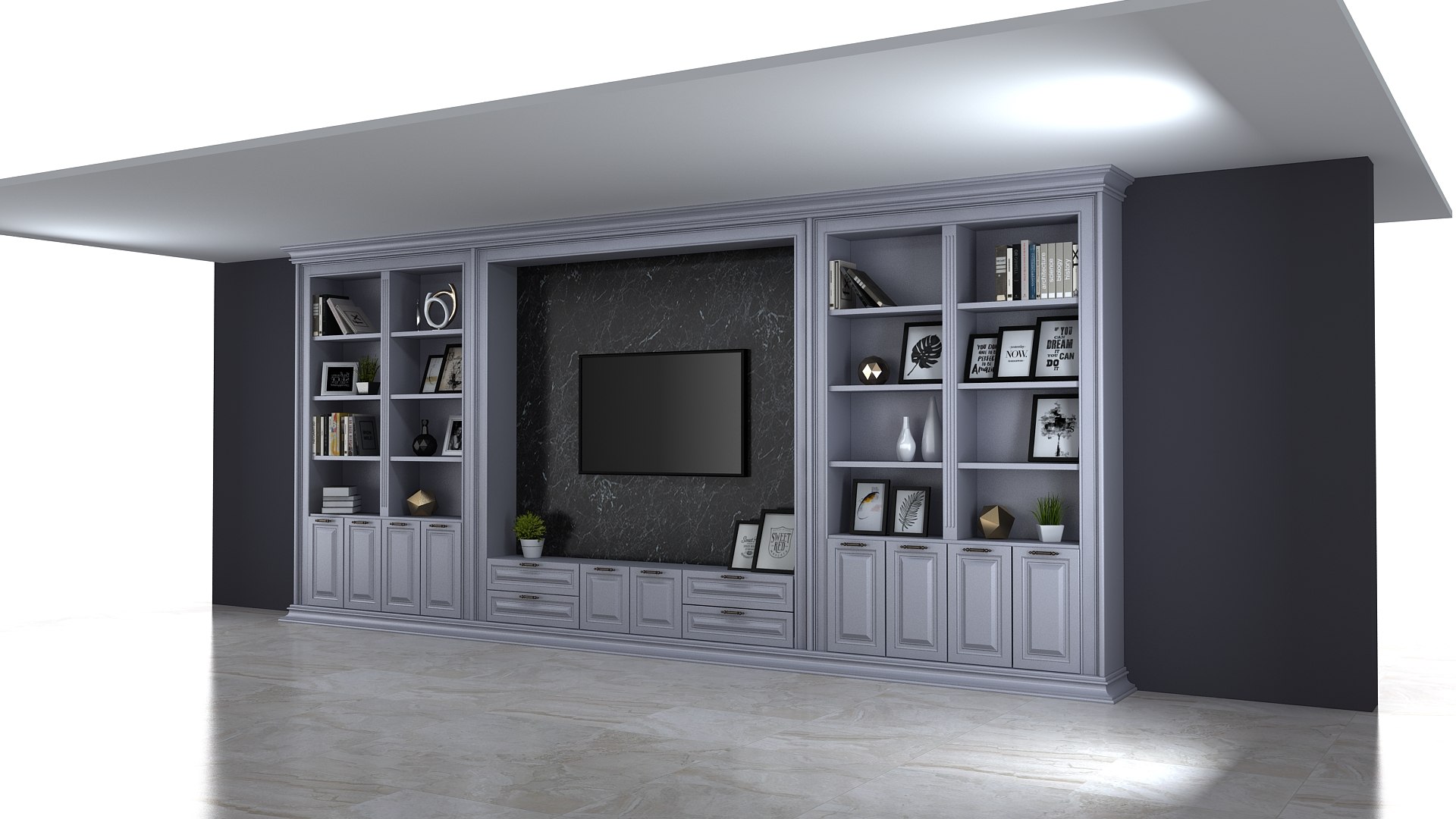 3D Classic Tv Unit Model - TurboSquid 1654994