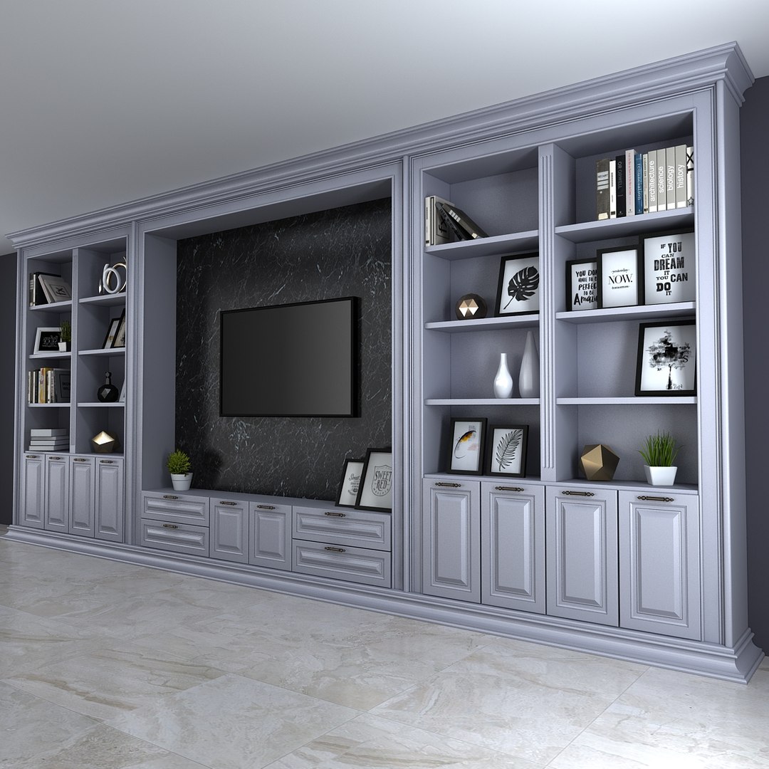 3D Classic Tv Unit Model - TurboSquid 1654994