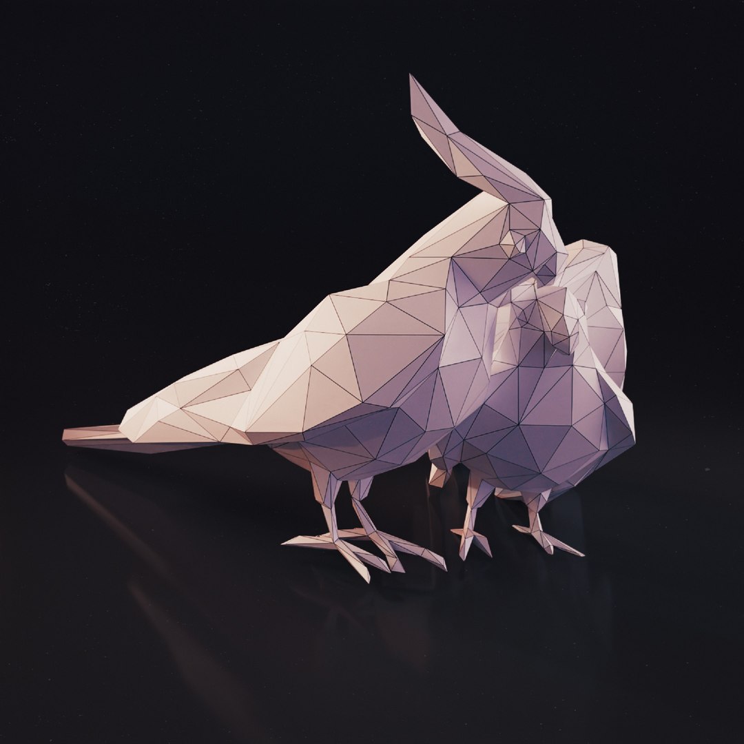 3D Parrot Pair Low Poly - TurboSquid 1880505