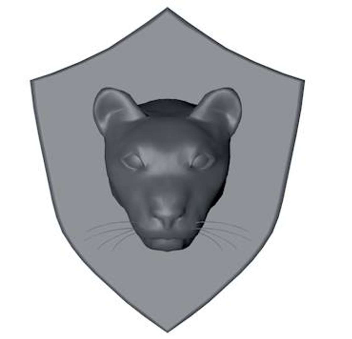 3d model mounted panther head