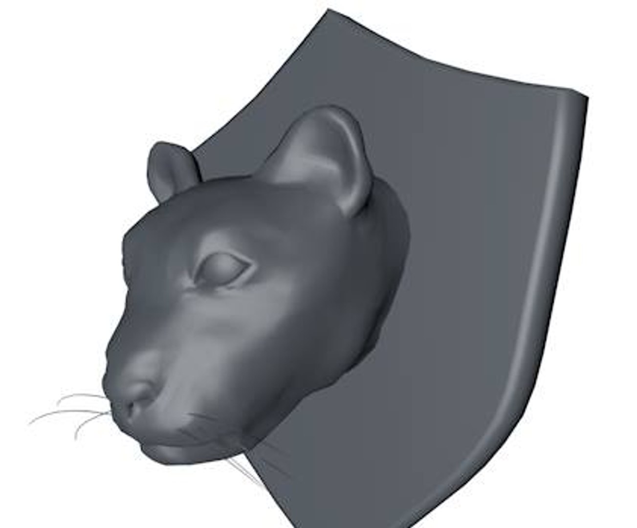 3d model mounted panther head