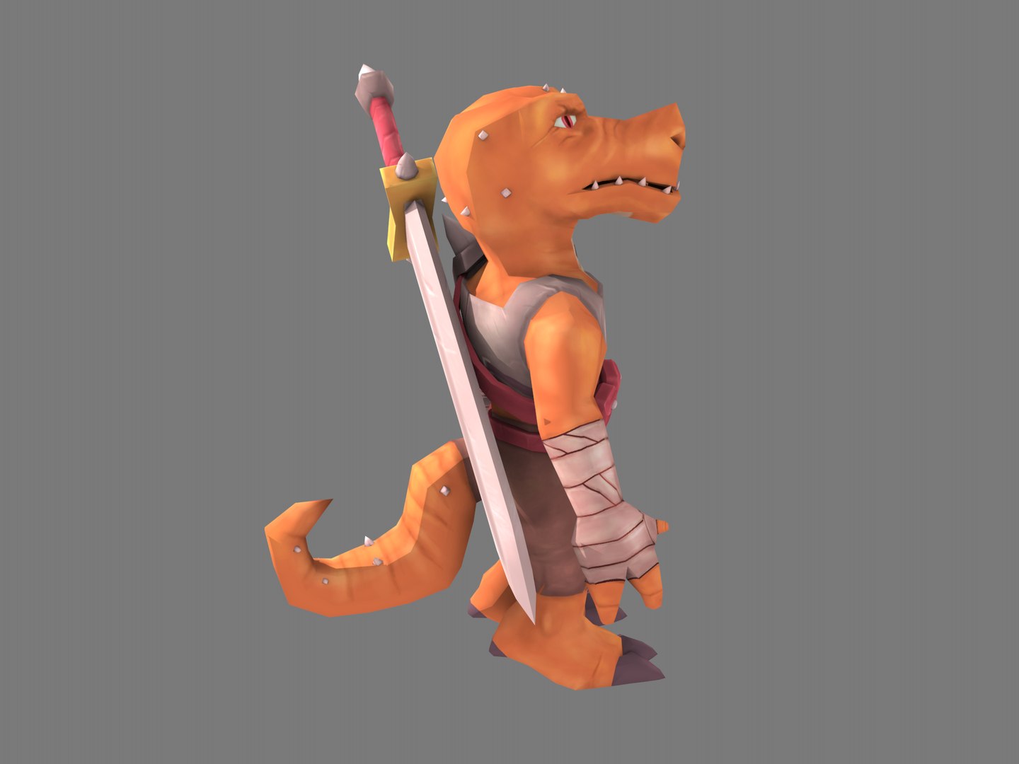 3D Character Lizard Warrior Model - TurboSquid 1432045