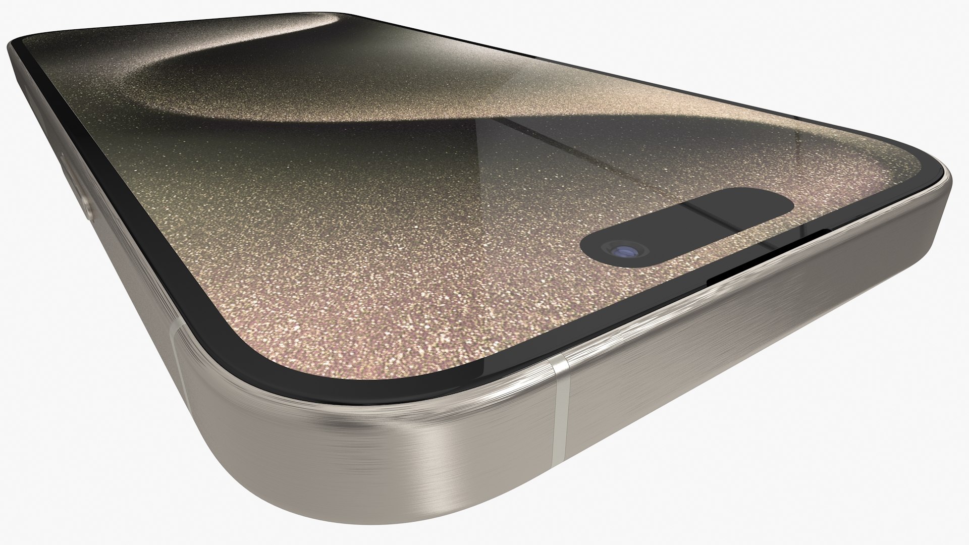 Apple iPhone 15 Pro Natural Titanium 3D model - TurboSquid 2125866