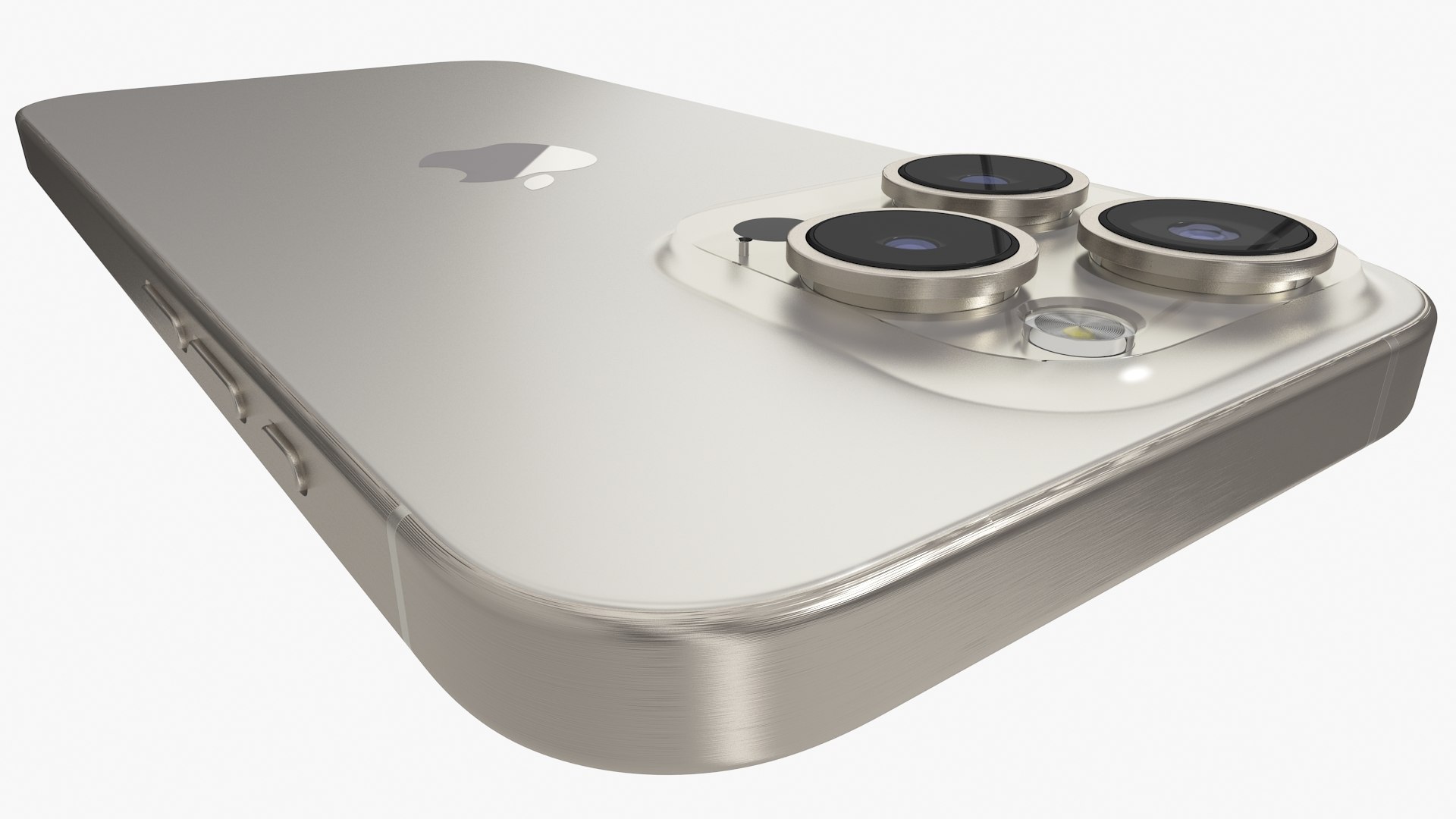Apple iPhone 15 Pro Natural Titanium 3D model - TurboSquid 2125866