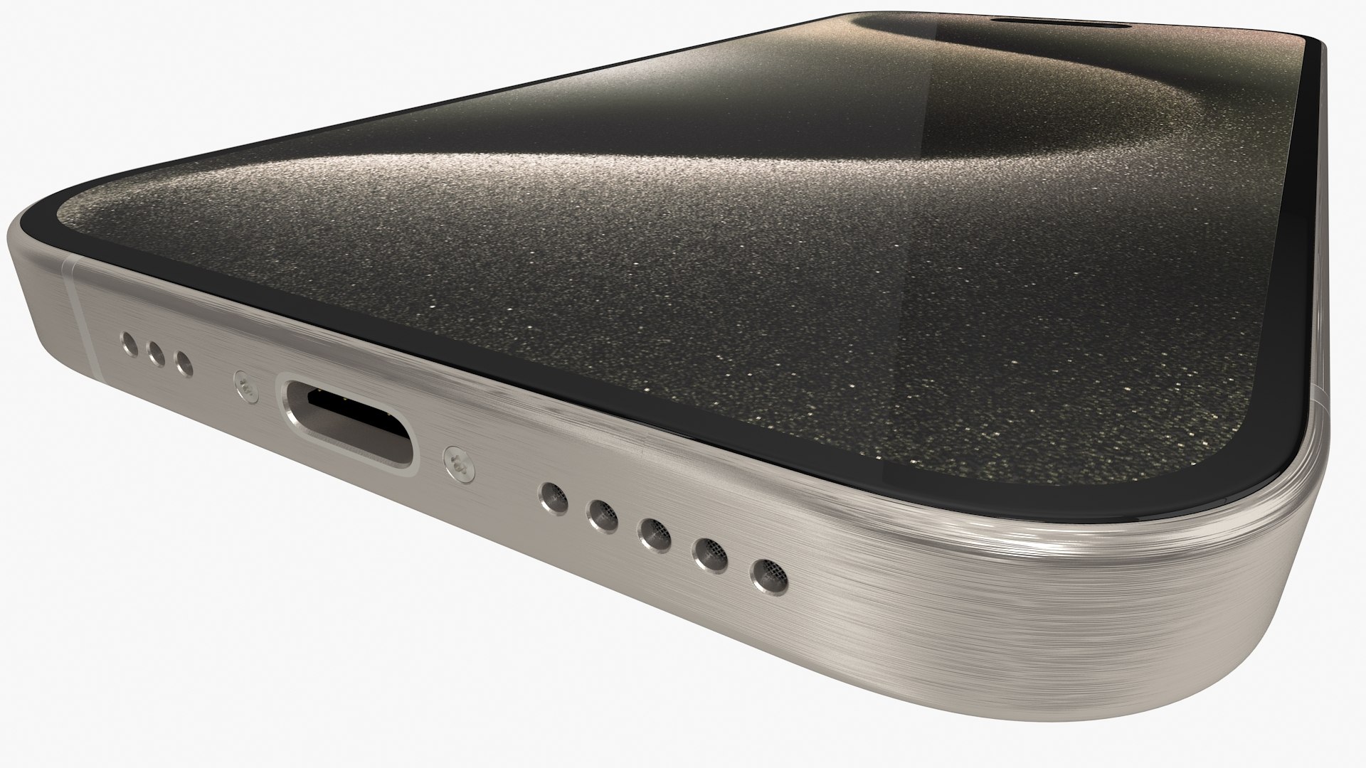 Apple iPhone 15 Pro Natural Titanium 3D model - TurboSquid 2125866