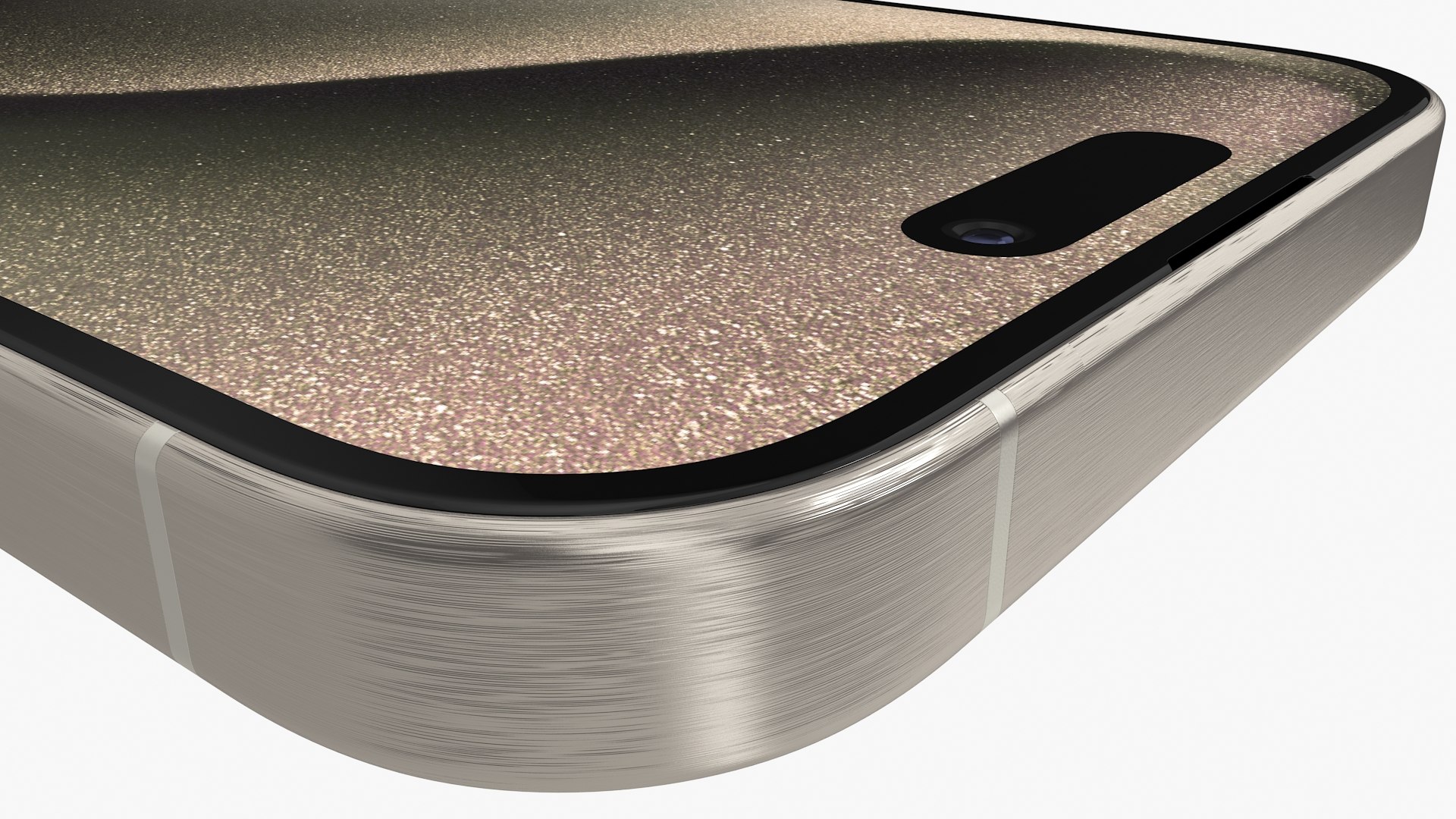 Apple iPhone 15 Pro Natural Titanium 3D model - TurboSquid 2125866