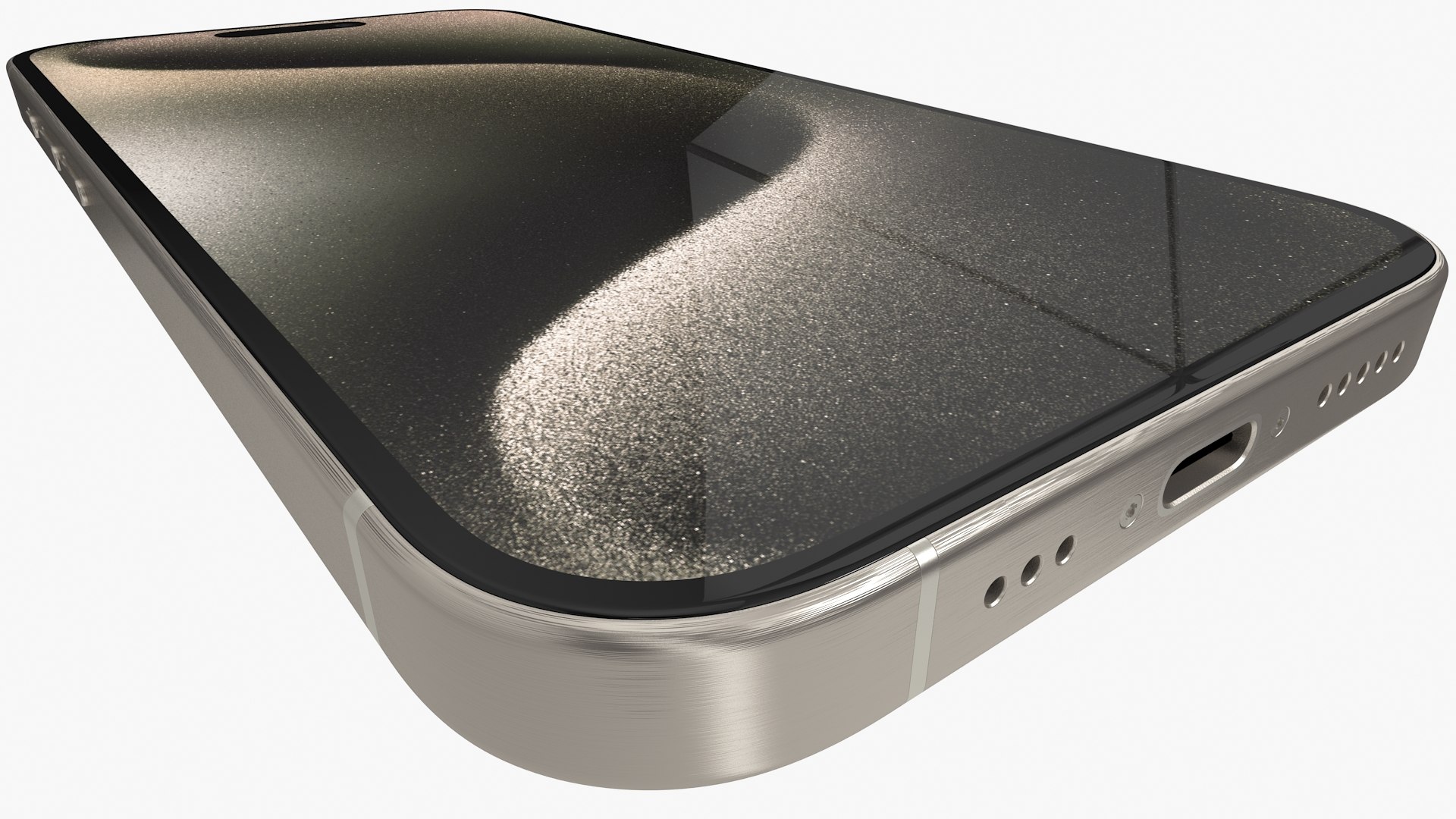 Apple iPhone 15 Pro Natural Titanium 3D model - TurboSquid 2125866