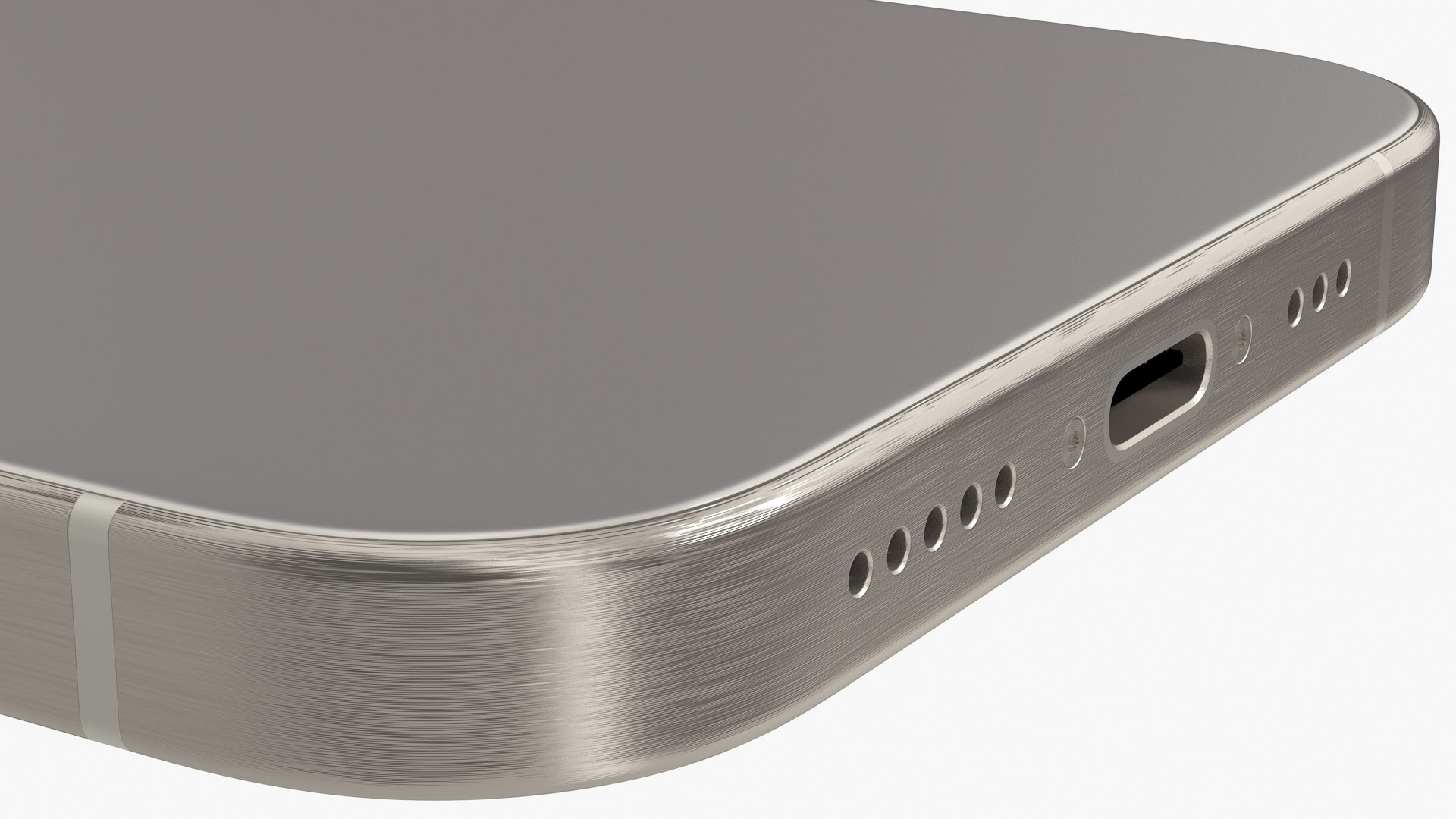 Apple iPhone 15 Pro Natural Titanium 3D model - TurboSquid 2125866