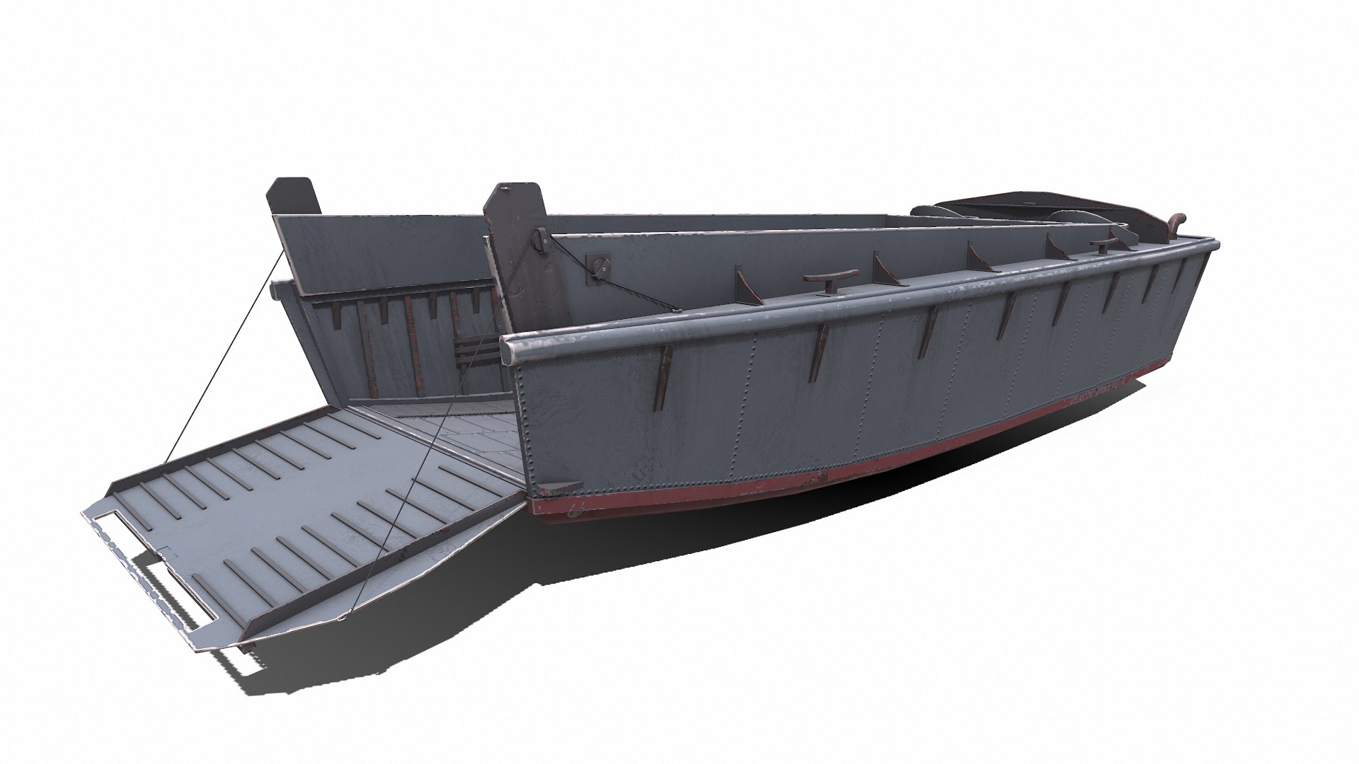 3D Landing Craft Mechanized LCM Low-poly PBR Model - TurboSquid 2080827