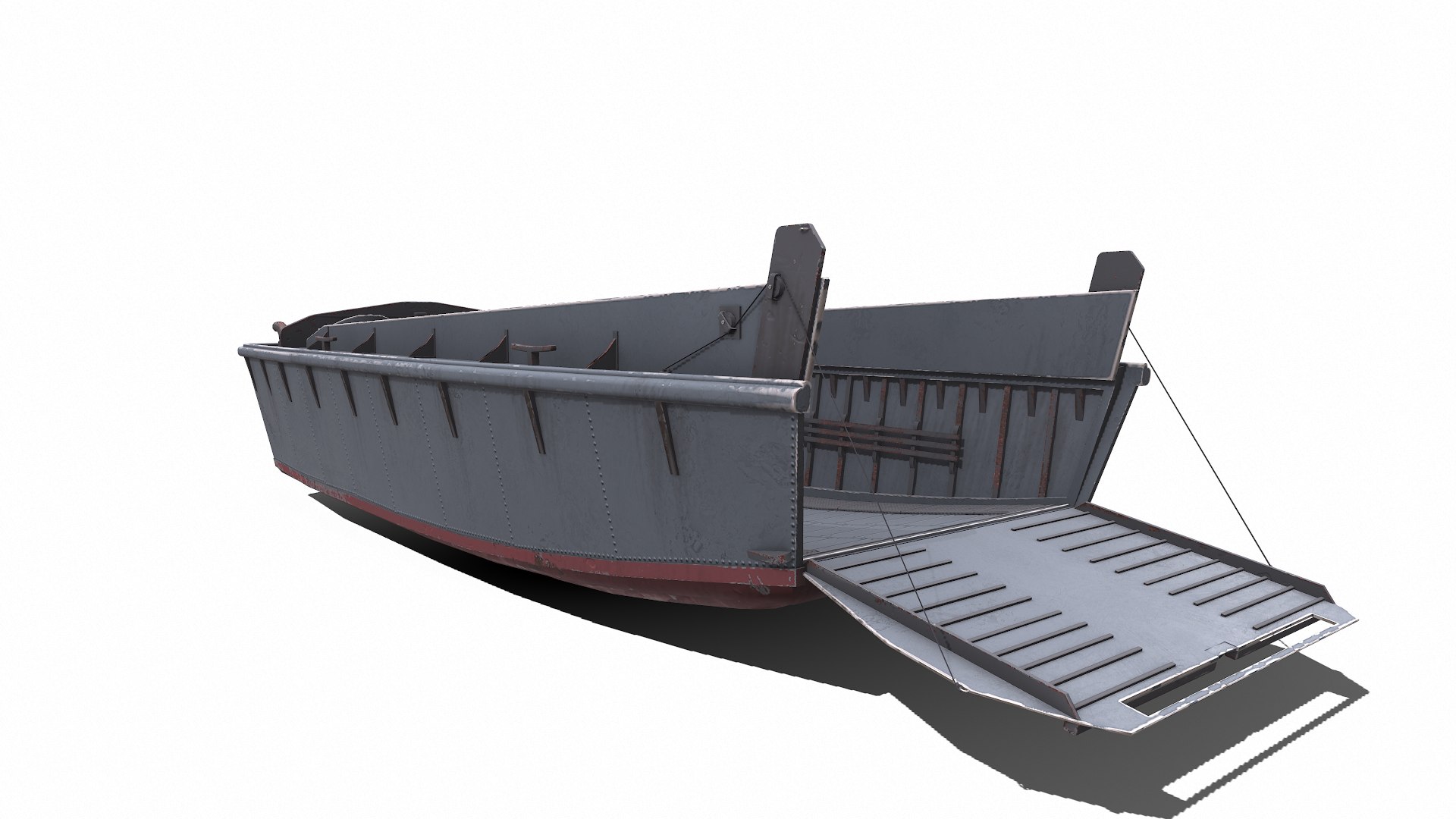 3D Landing Craft Mechanized LCM Low-poly PBR Model - TurboSquid 2080827