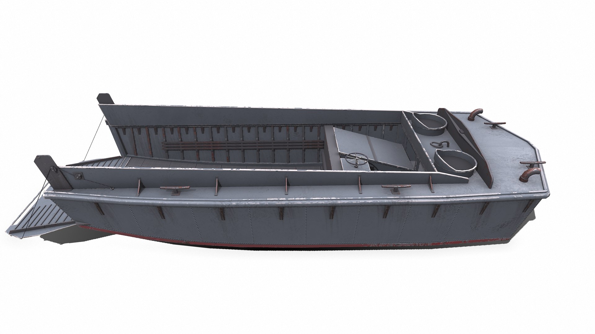 3D Landing Craft Mechanized LCM Low-poly PBR model - TurboSquid 2080827