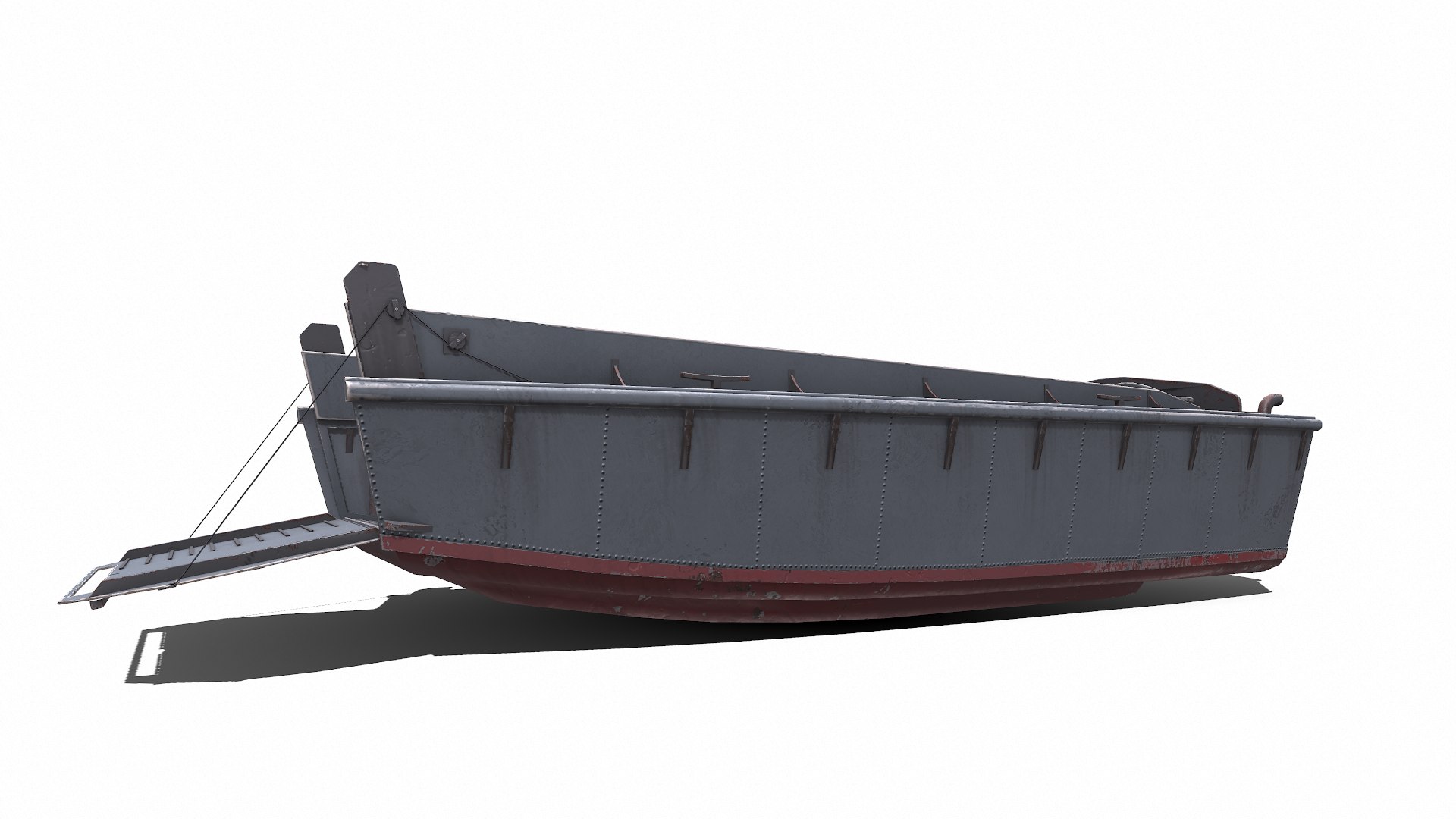 3D Landing Craft Mechanized LCM Low-poly PBR Model - TurboSquid 2080827