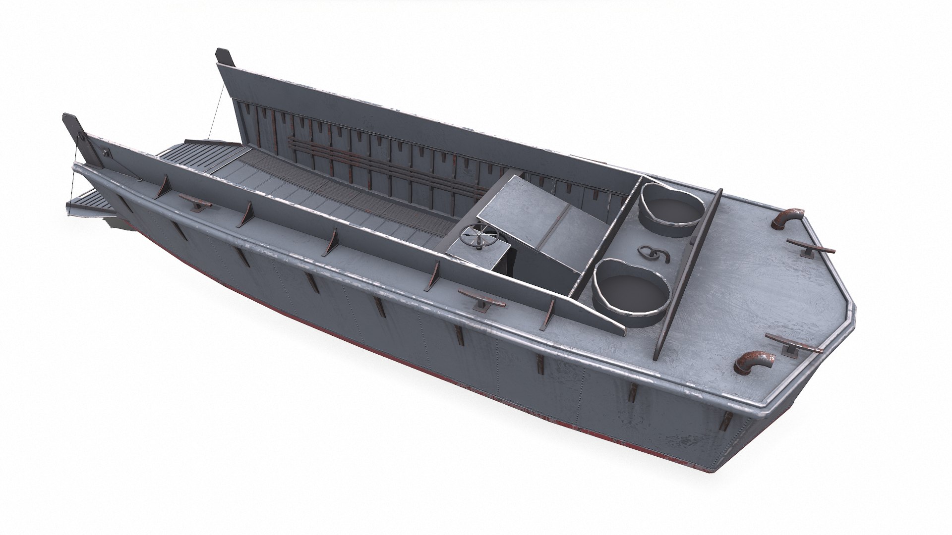 3D Landing Craft Mechanized LCM Low-poly PBR model - TurboSquid 2080827