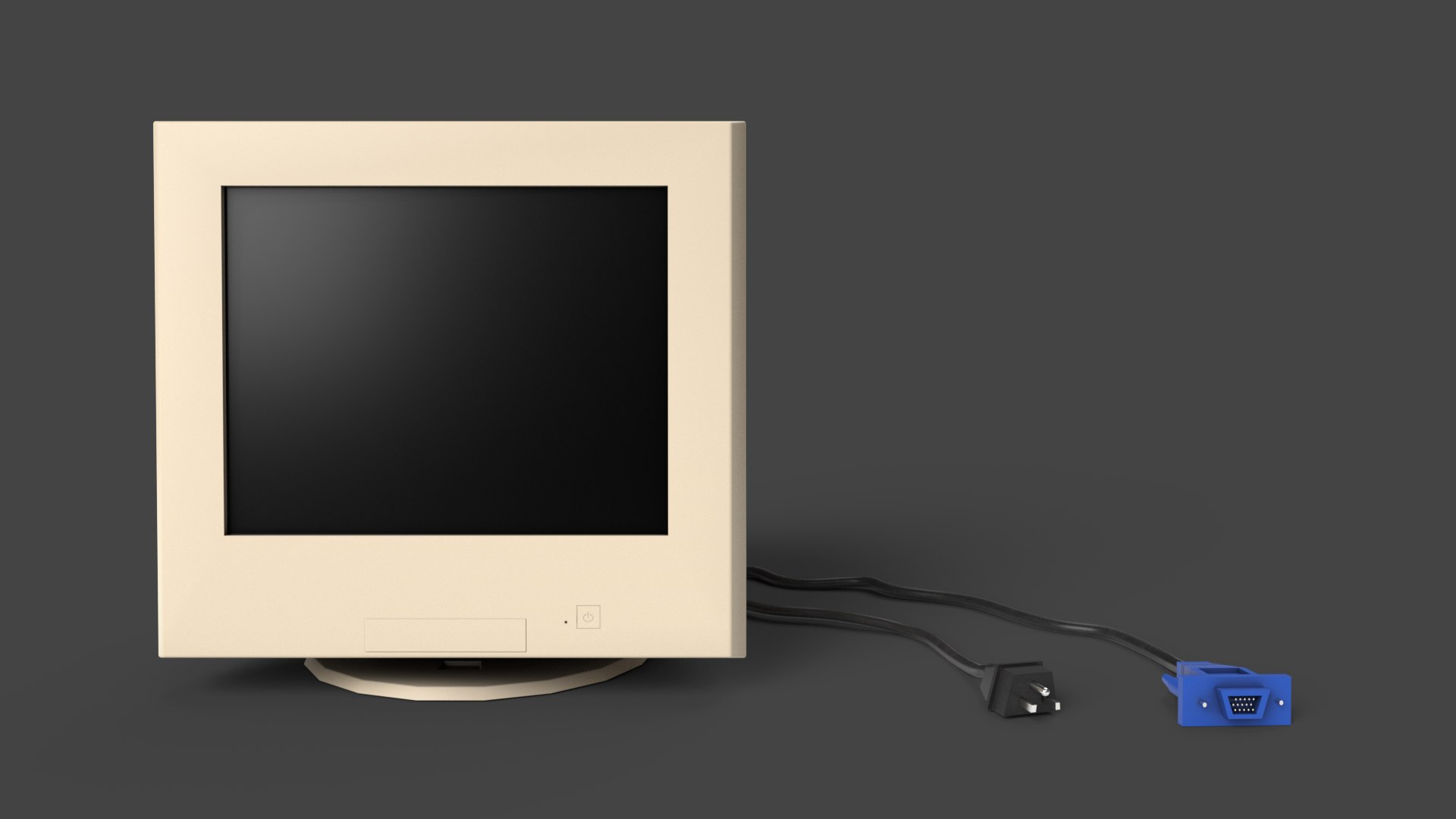 3D Desktop CRT Monitor - Low Poly - TurboSquid 1788809
