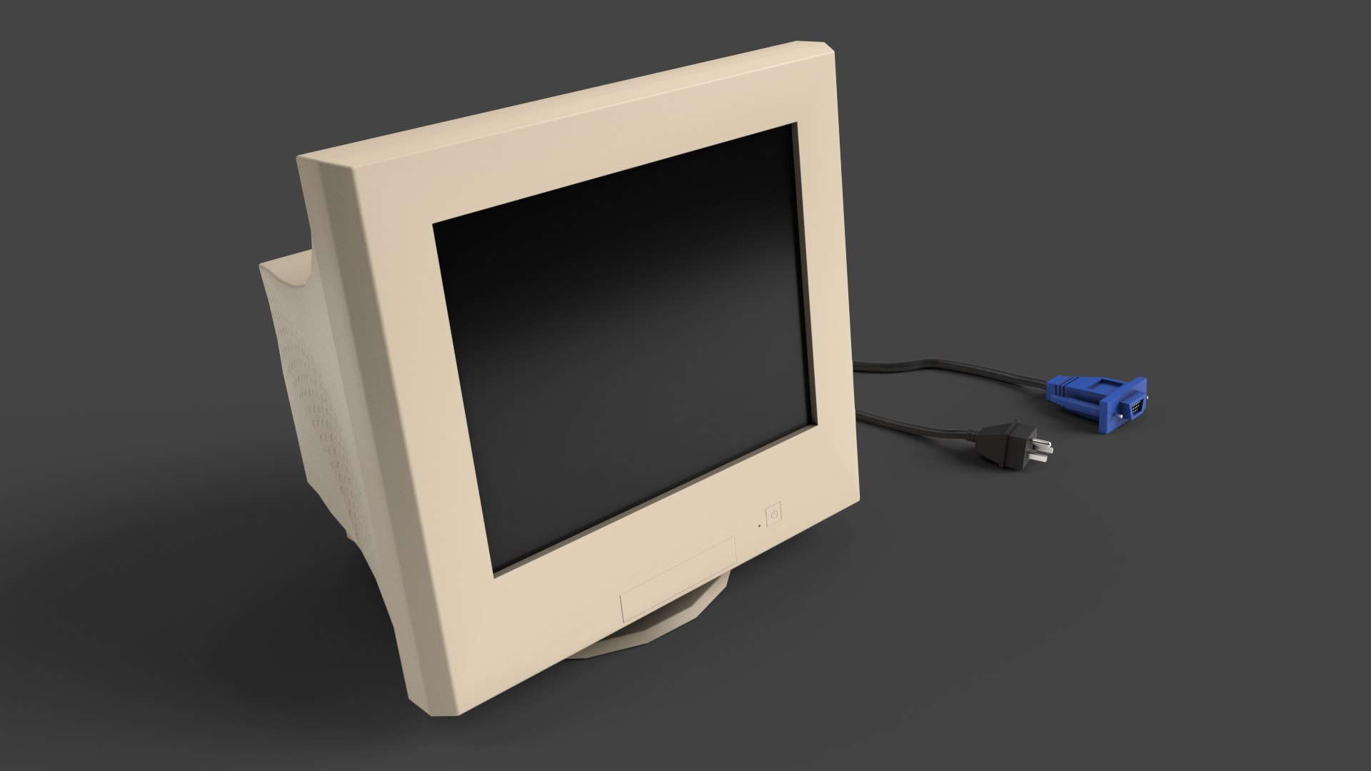 3D Desktop CRT Monitor - Low Poly - TurboSquid 1788809