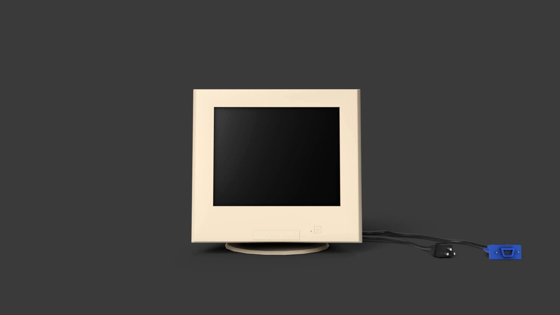 3D Desktop CRT Monitor - Low Poly - TurboSquid 1788809